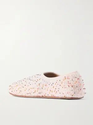 Gabriela Hearst Callie Beaded Crocheted Ballet Flats
