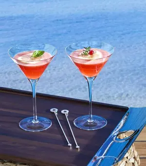 Christofle Stainless Steel Oh De Cocktail Stirrers