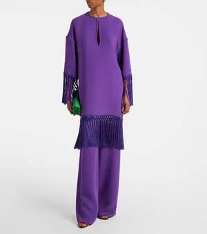 Valentino Garavani Cady Couture Wide-leg Trousers