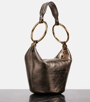 Chloé Small Leather Shoulder Bag - Silver