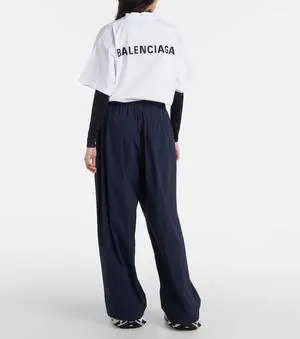 Balenciaga Navy Logo Track Pants