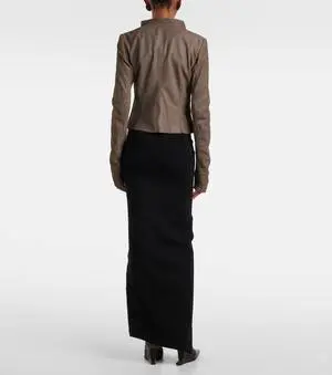 Rick Owens Leather Biker Jacket