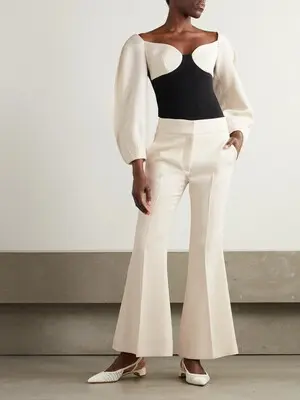 Gabriela Hearst Marsh' Flared Wool Trousers