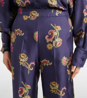 Etro Silk Palazzo Trousers