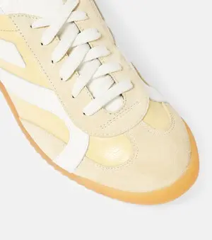 Proenza Schouler Track Suede-trimmed Leather Sneakers - Neutrals