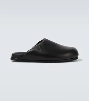Rick Owens Granola Leather Mules - Black