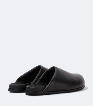 Rick Owens Granola Leather Mules - Black