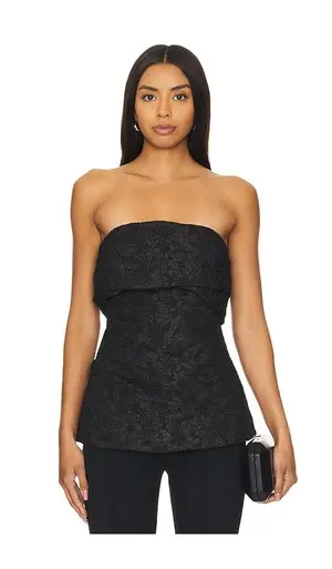 Simkhai Jacquard Strapless Boned Bodice Top