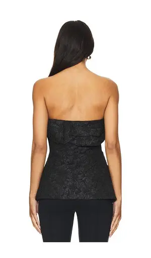 Simkhai Jacquard Strapless Boned Bodice Top