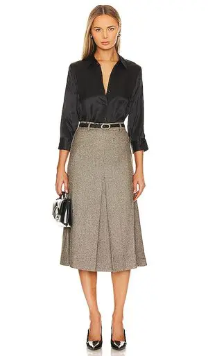 L'Agence Dani Silk Charmeuse Blouse - Black