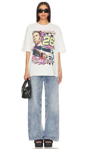 PHILCOS Talladega Nights I Wanna Go Fast Oversized Tee