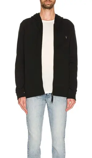 ALLSAINTS Raven Full Zip Hoody - Black
