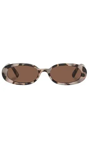 Le Specs Outta Love Oval Sunglasses - Brown