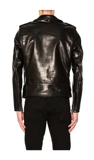 SCHOTT Pebbled Leather Moto Jacket