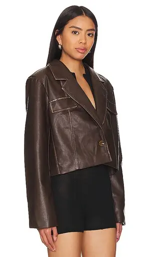 Superdown Blakely Faux Leather Jacket In . Also