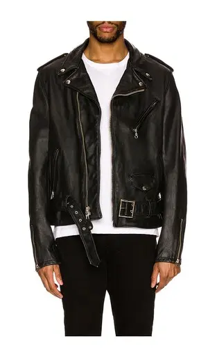 SCHOTT Vintage Fit Moto Jacket - Black