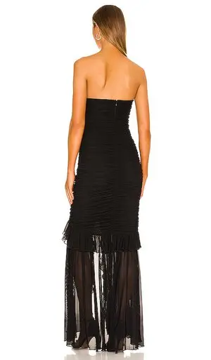 Majorelle Strapless Ruched Gown