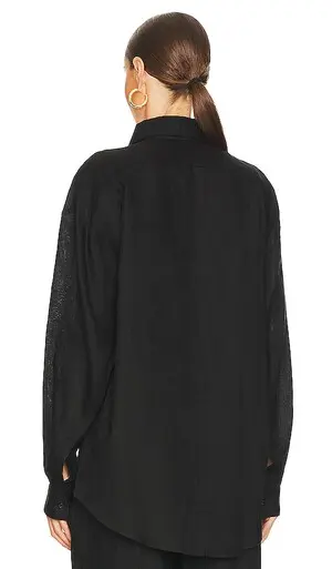 AEXAE Linen Woven Shirt - Black