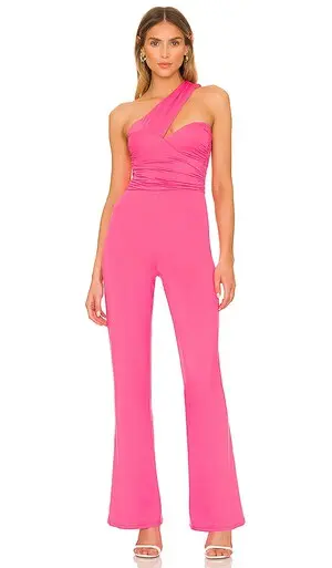 LOVERS AND FRIENDS One-shoulder Jumpsuit - Fuchsia