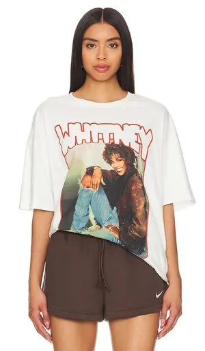 PHILCOS Whitney Houston Smile Oversized Tee In . Also - White