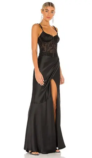 V. CHAPMAN Calla Lily Gown - Black