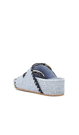 LOEFFLER RANDALL Theo Raffia Platform Sandals