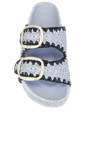 LOEFFLER RANDALL Theo Raffia Platform Sandals