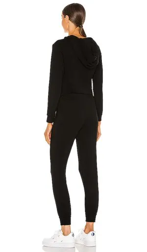 Monrow Supersoft Fleece Hooded Jumpsuit