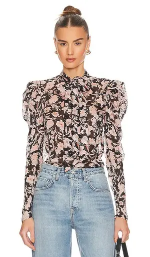 Bardot Amielie Floral Blouse - Black