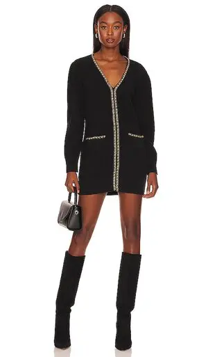 LOVERS AND FRIENDS Norina Cardigan Dress - Black