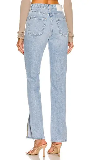 GRLFRND Harlow High Rise Boot Slit Jeans - Denim-light
