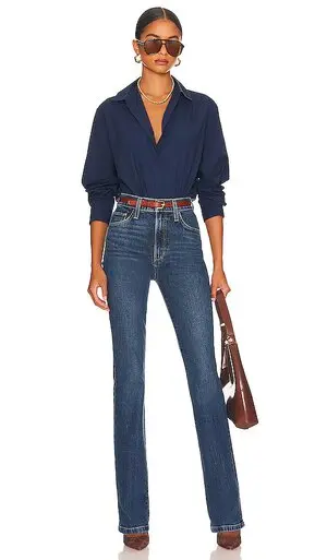 FAVORITE DAUGHTER Valentina Super High Rise Boot Cut Jeans In . Also