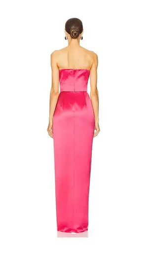SAU LEE Priyanka Satin Maxi Dress