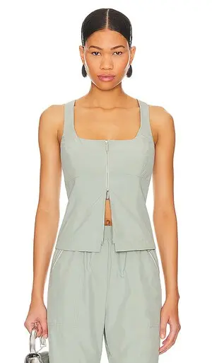 Amanda Uprichard Violet Top - Sage