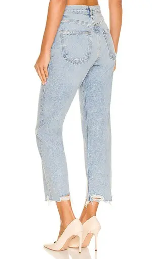 AGOLDE 90s Crop Jeans In Light Wash Denim