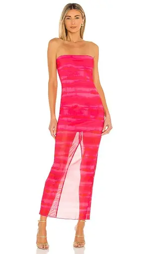 H:OURS Rios Maxi Dress - Fuchsia