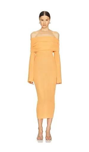 SEROYA Tallulah Midi Dress - Orange