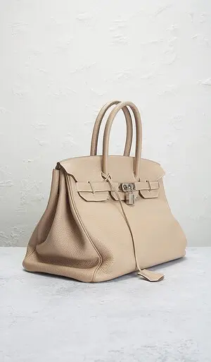 FWRD RENEW Hermes Togo Birkin 35 Handbag - Beige