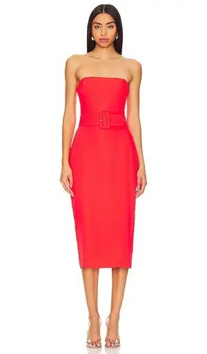 Amanda Uprichard X Revolve Fae Midi Dress - Red