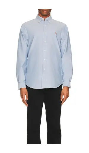 Polo Ralph Lauren Long Sleeve Oxford Sport Shirt In . Also - Blue