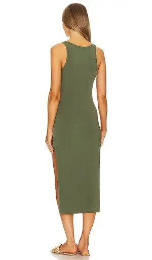 BOBI Faux Wrap Midi Dress
