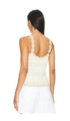 Autumn Cashmere Textured Scalloped Tank