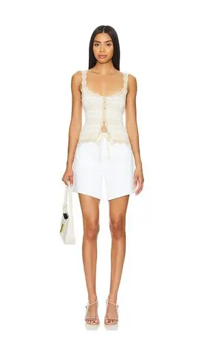 Autumn Cashmere Textured Scalloped Tank