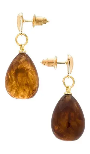 CASA CLARA Midnight" Tortoiseshell Acetate Drop Earrings