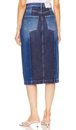 GRLFRND Robin Seamed Tonal Midi Skirt