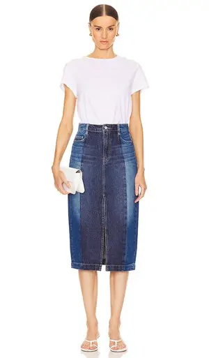 GRLFRND Robin Seamed Tonal Midi Skirt