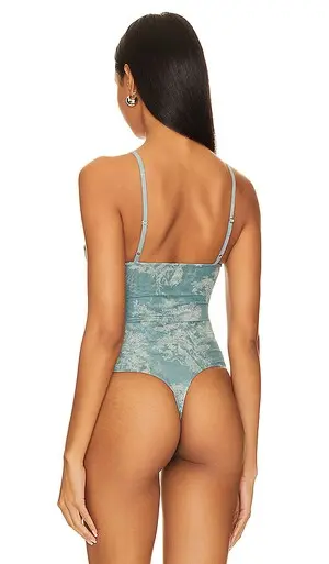 Free People X Intimately Fp Night Rhythm Corset Bodysuit - Denim-medium