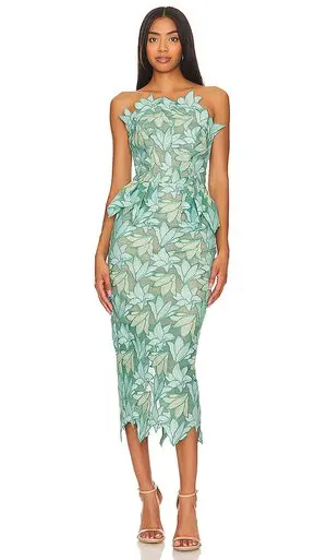 ELLIATT Vinyles Midi Dress With Floral Decals - Mint