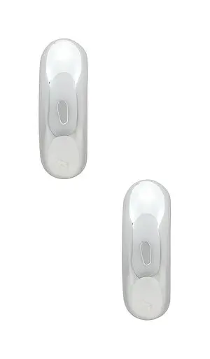 Jenny Bird Tome Large Hoops - Metallic Silver