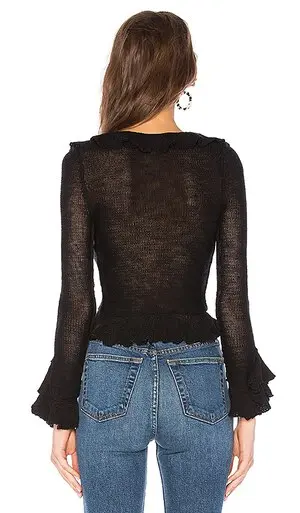 Lpa Ruffle Sweater Cardigan